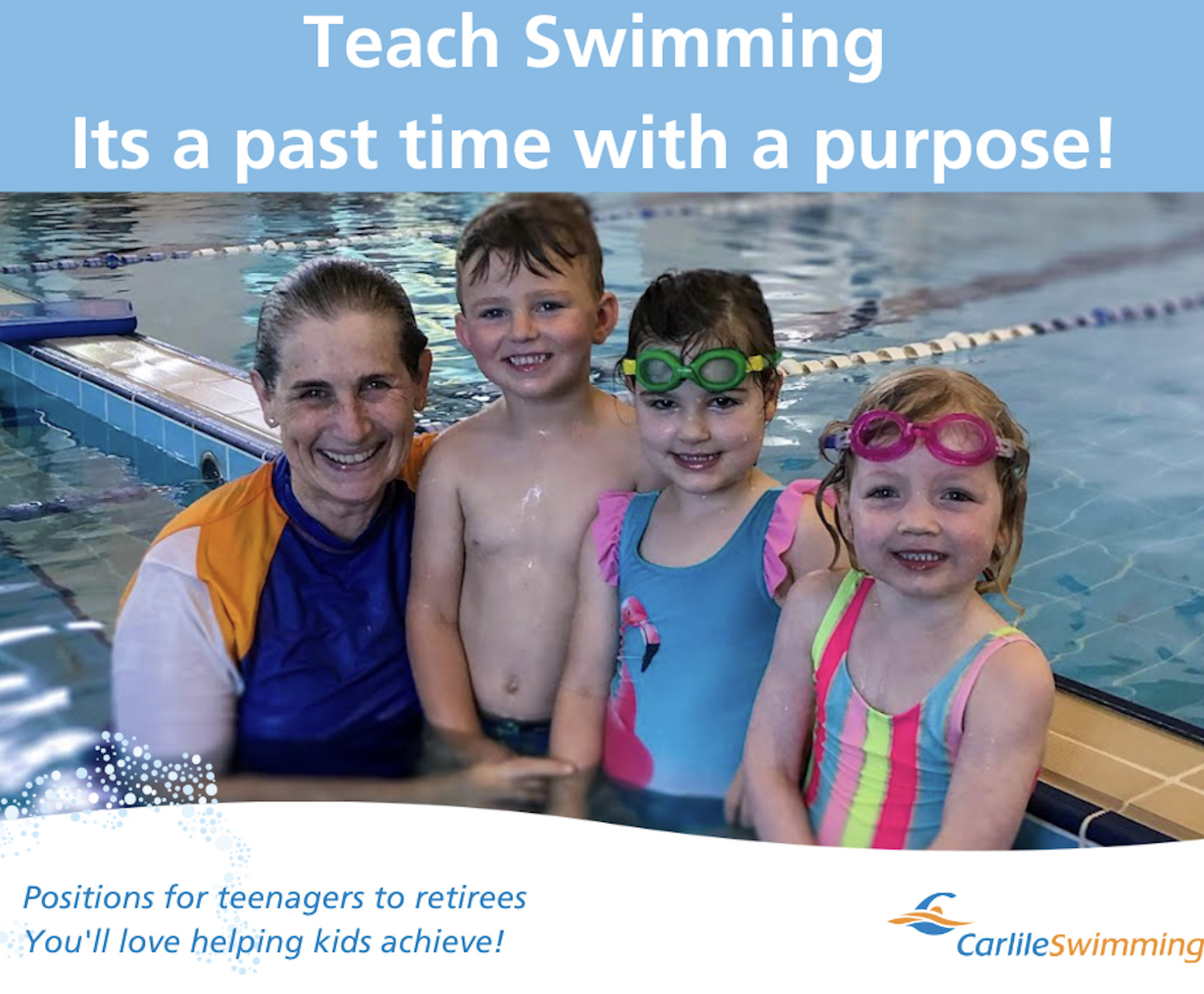 Is it time for you to become a swimming teacher? - Carlile Swimming